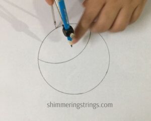 How to Draw Easy Geometric Pattern using Compass - Shimmering Strings